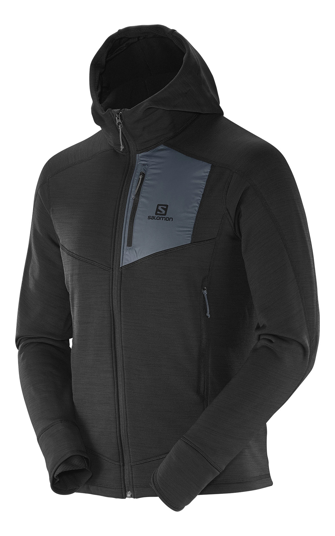 Mens Salomon BC Smartskin Midlayer Warm Up Hooded Jackets
