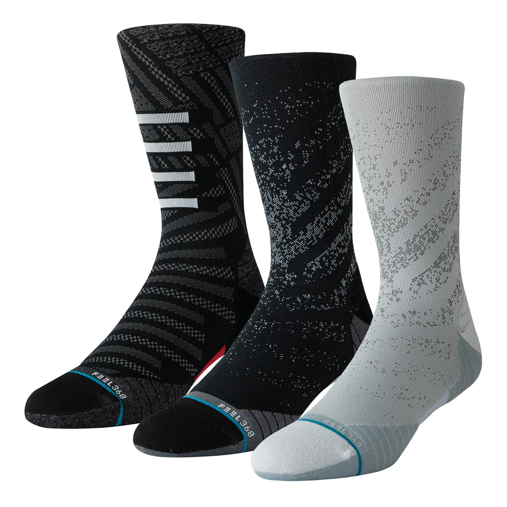 Mens Stance RUN Crew Socks 3 pack