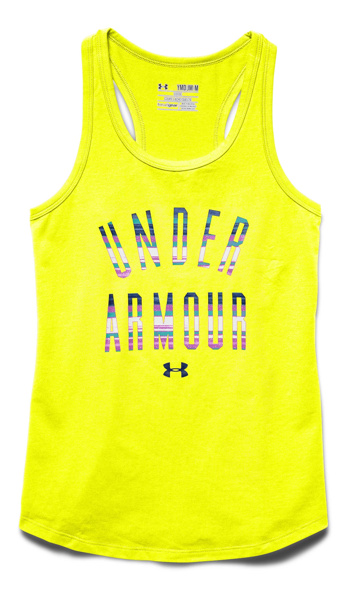 Kids Under Armour Strip Logo Tank Technical Tops