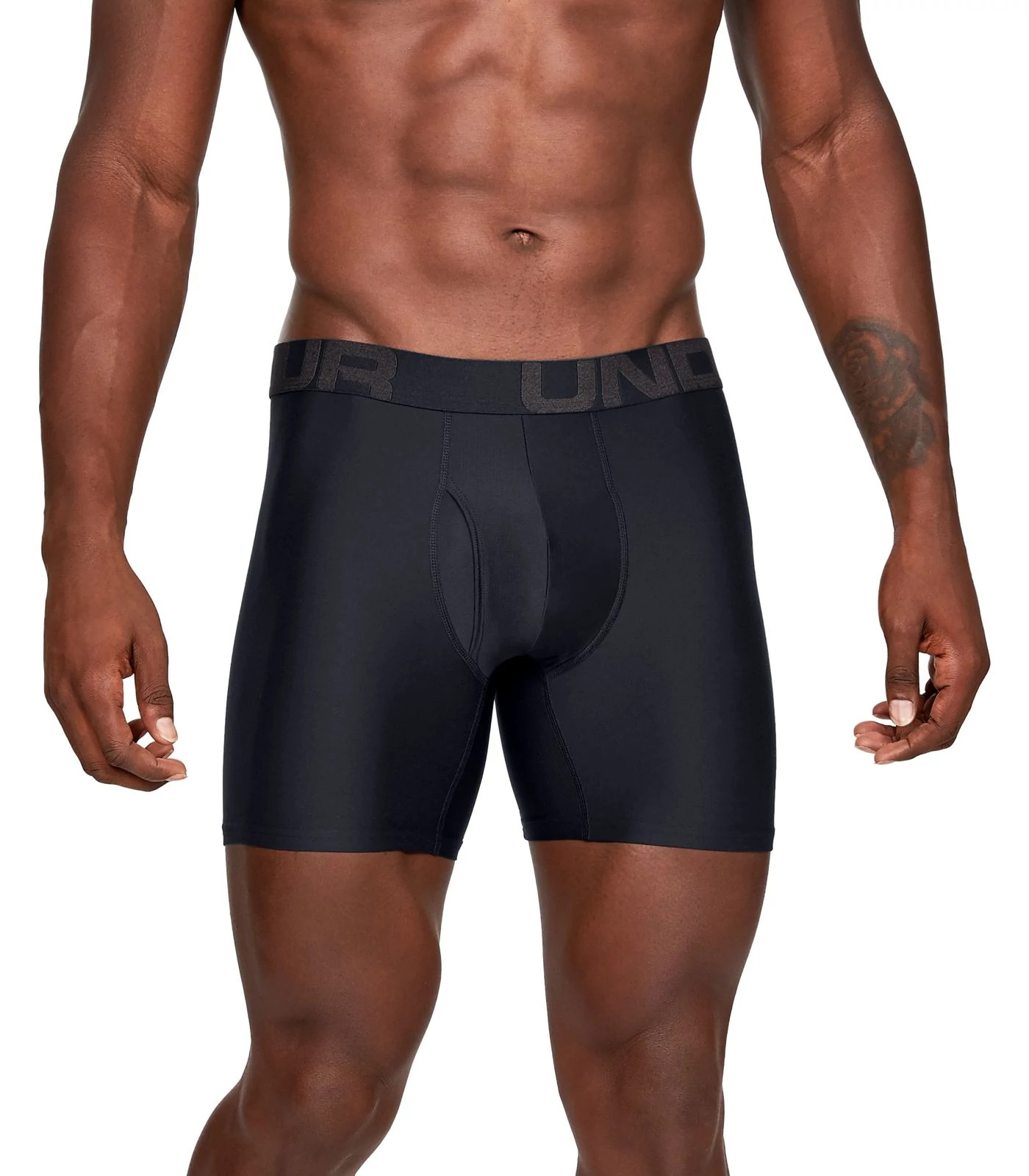 Mens Under Armour Tech 6" 2 Pack Boxer Brief Underwear Bottoms