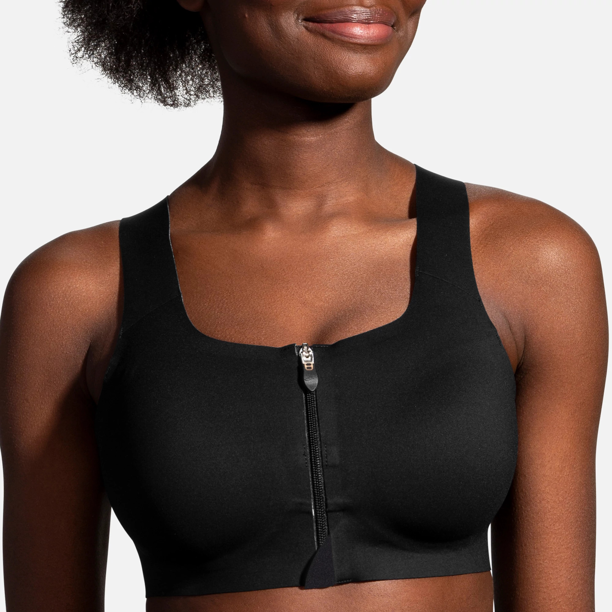 Womens Brooks Dare Zip Run Sports Bra