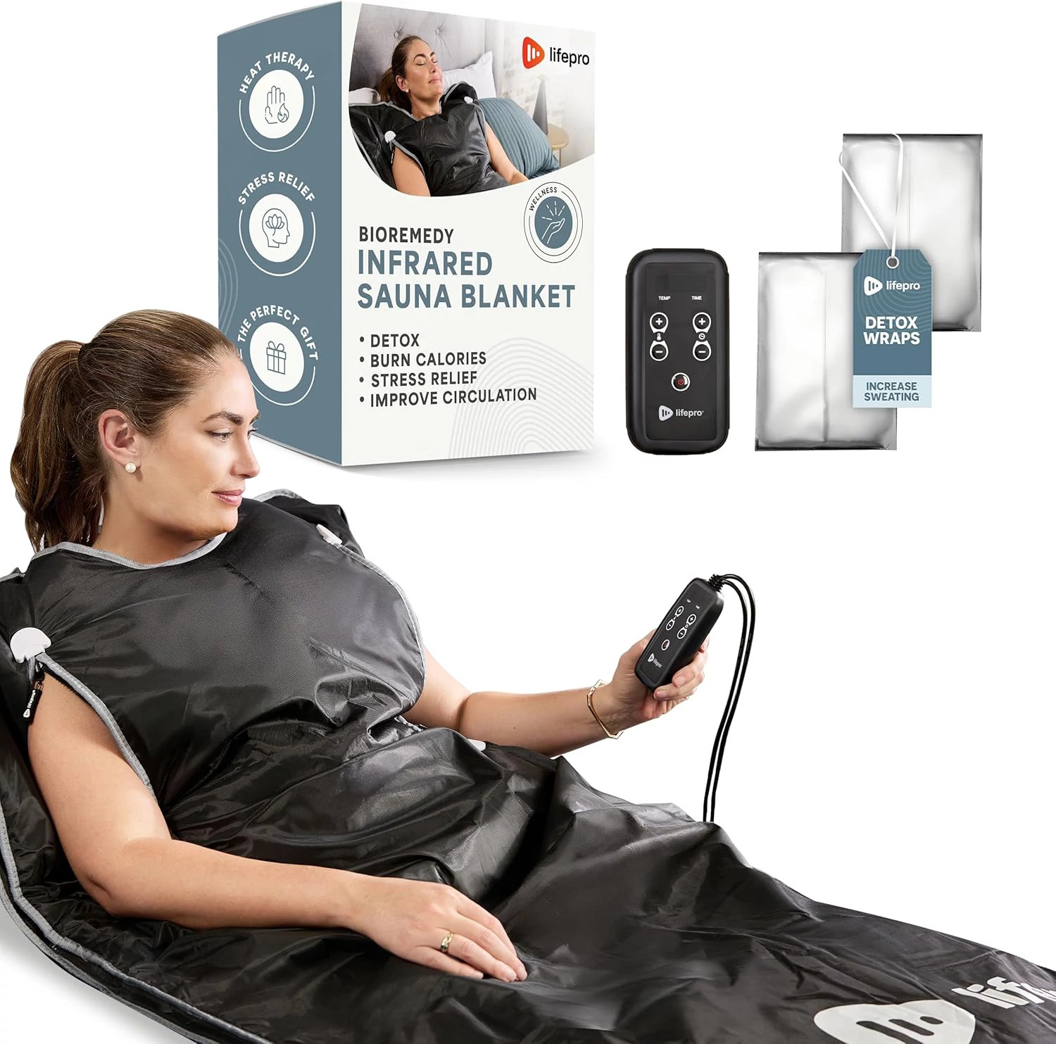 Lifepro BioRemedy Infrared Sauna Blanket - Large Injury Recovery