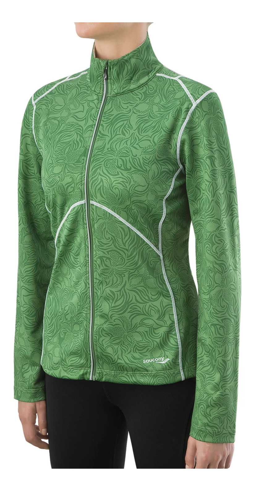 Womens Saucony Womens Appl Printed DryLete Full Zip Warm-Up Unhooded ...