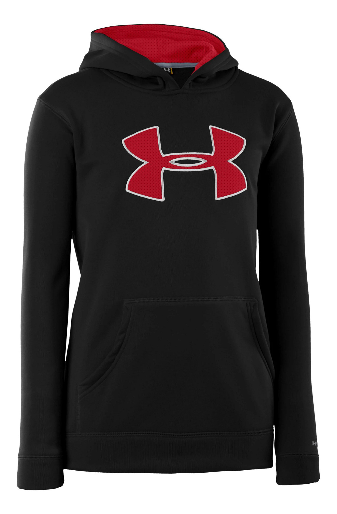Kids Under Armour Boys Armour Fleece Storm Big Logo Hoody Long Sleeve ...