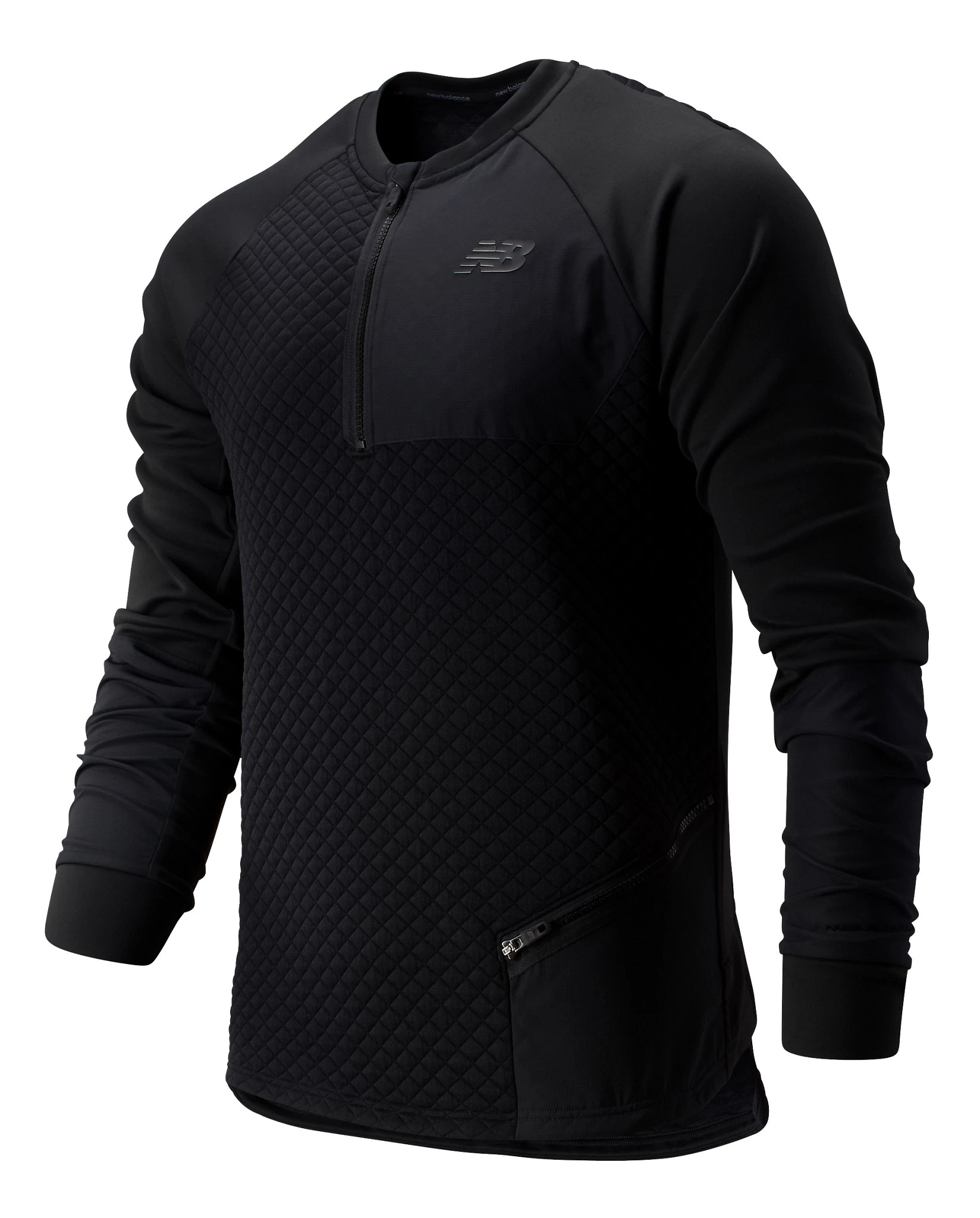 Mens New Balance NB Heat Loft Crew Long Sleeve Technical Tops