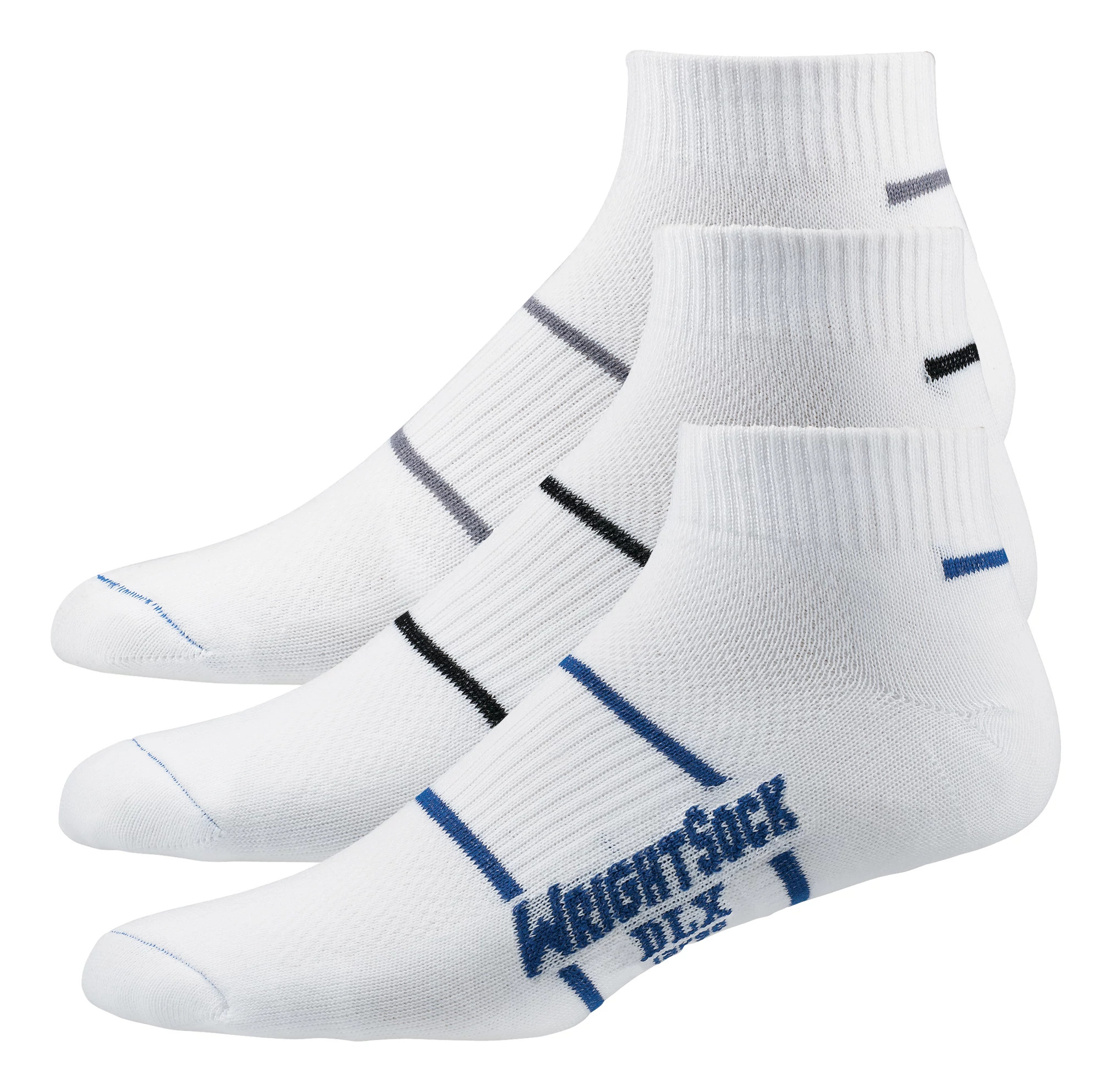 Mens WrightSock Double Layer Cushioned DLX Low Cut 3 pack Sock