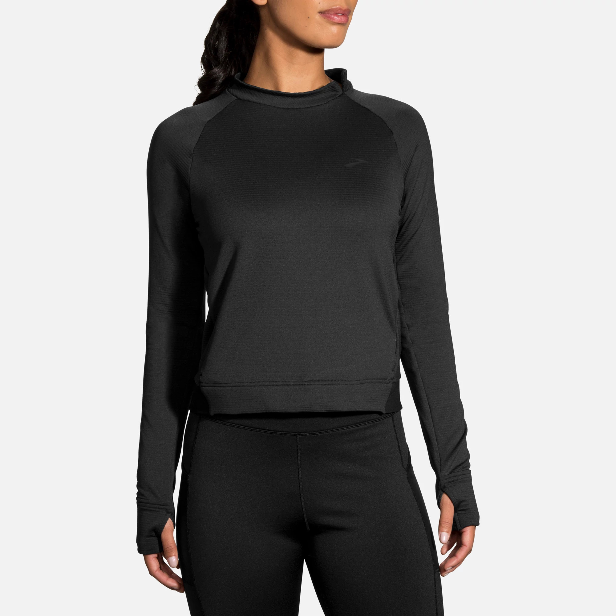 Womens Brooks Notch Thermal Long Sleeve Technical Tops