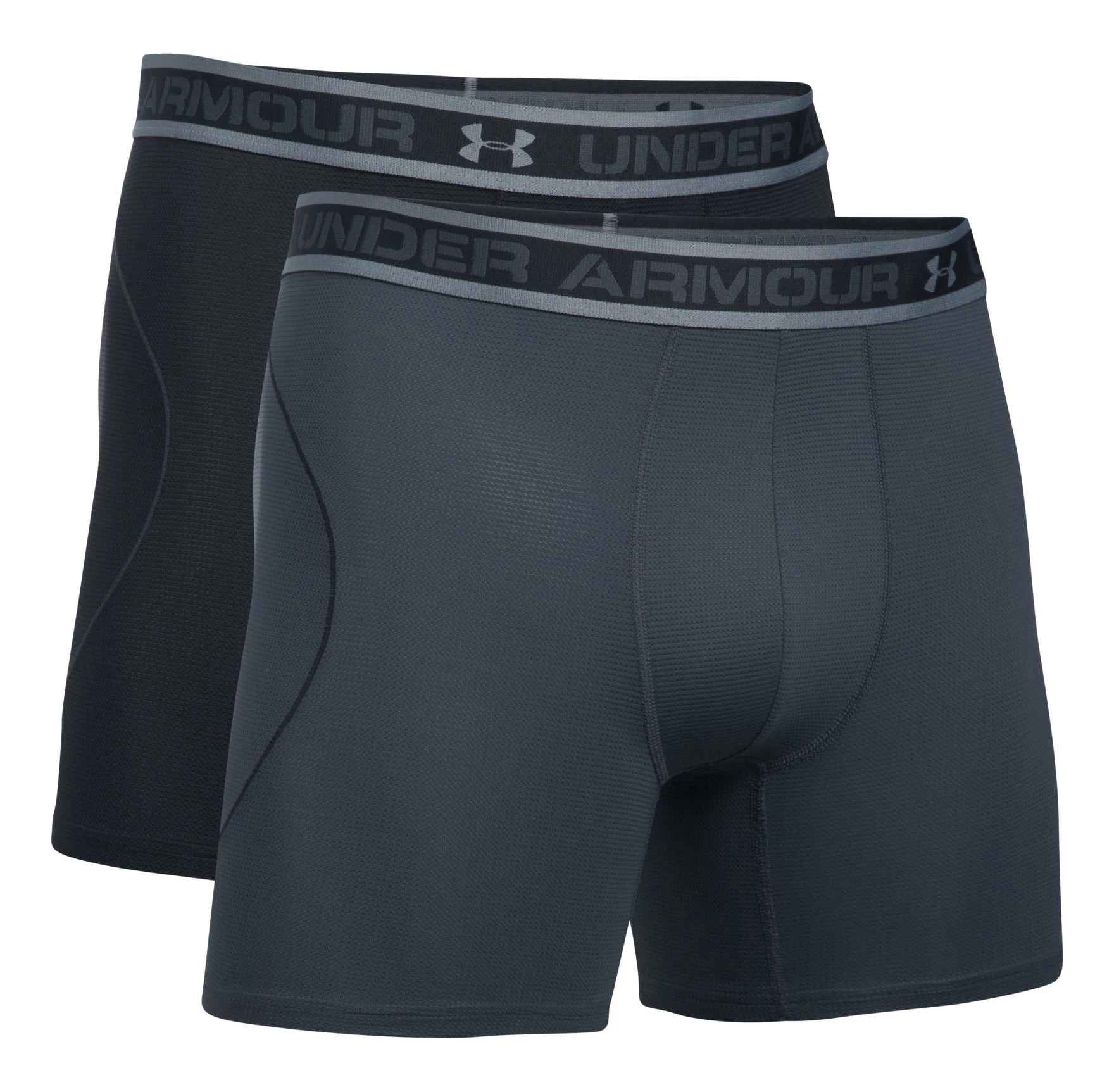 Mens Under Armour ISO Chill 6" 2 pack Boxer Brief Underwear Bottoms