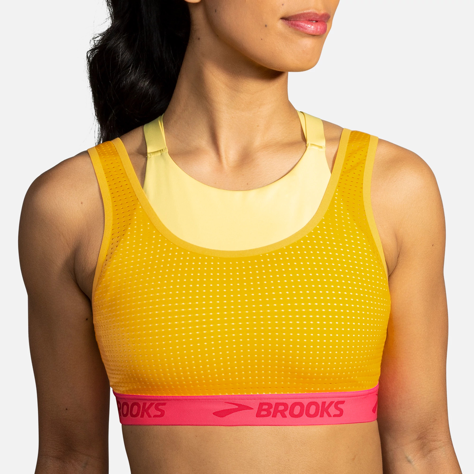 Womens Brooks Drive Mesh Run Bra