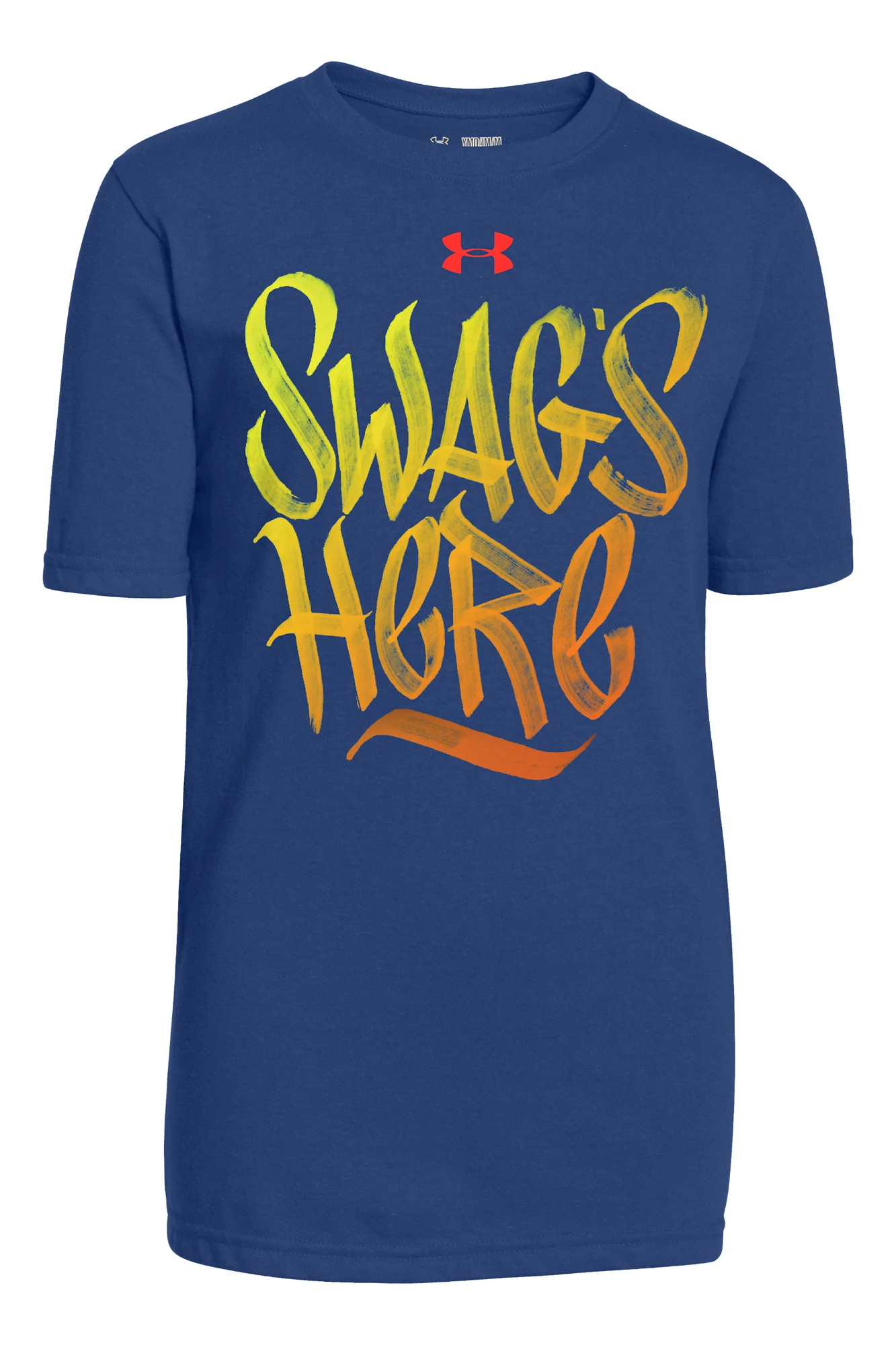 Kids Under Armour Swags Here Tee Short Sleeve Technical Tops
