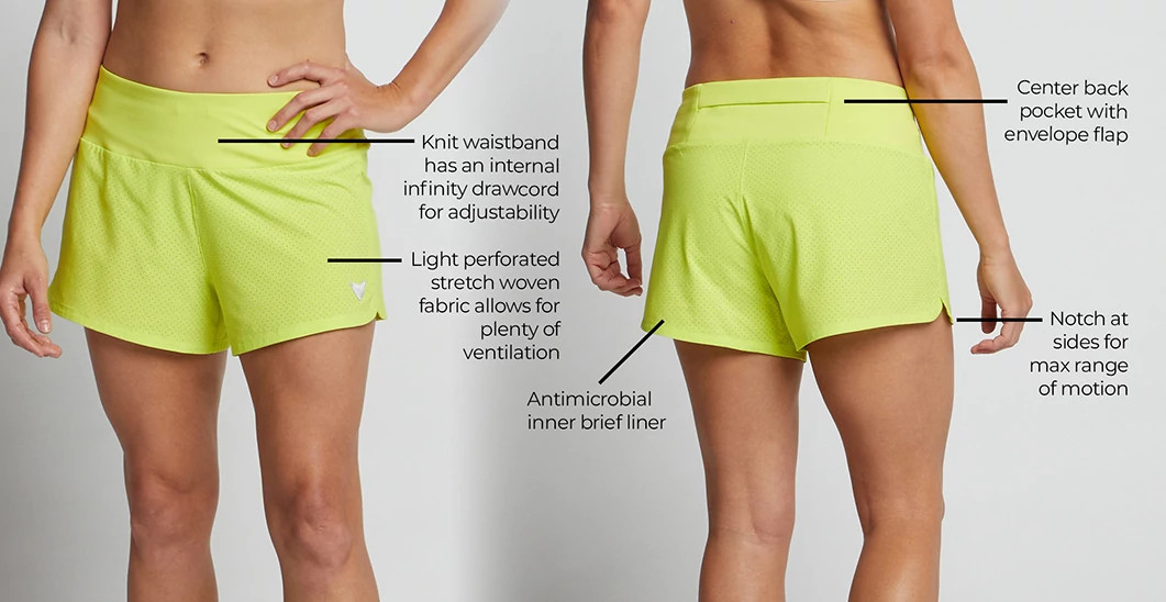 Womens Korsa Perforated 3" Lined Shorts