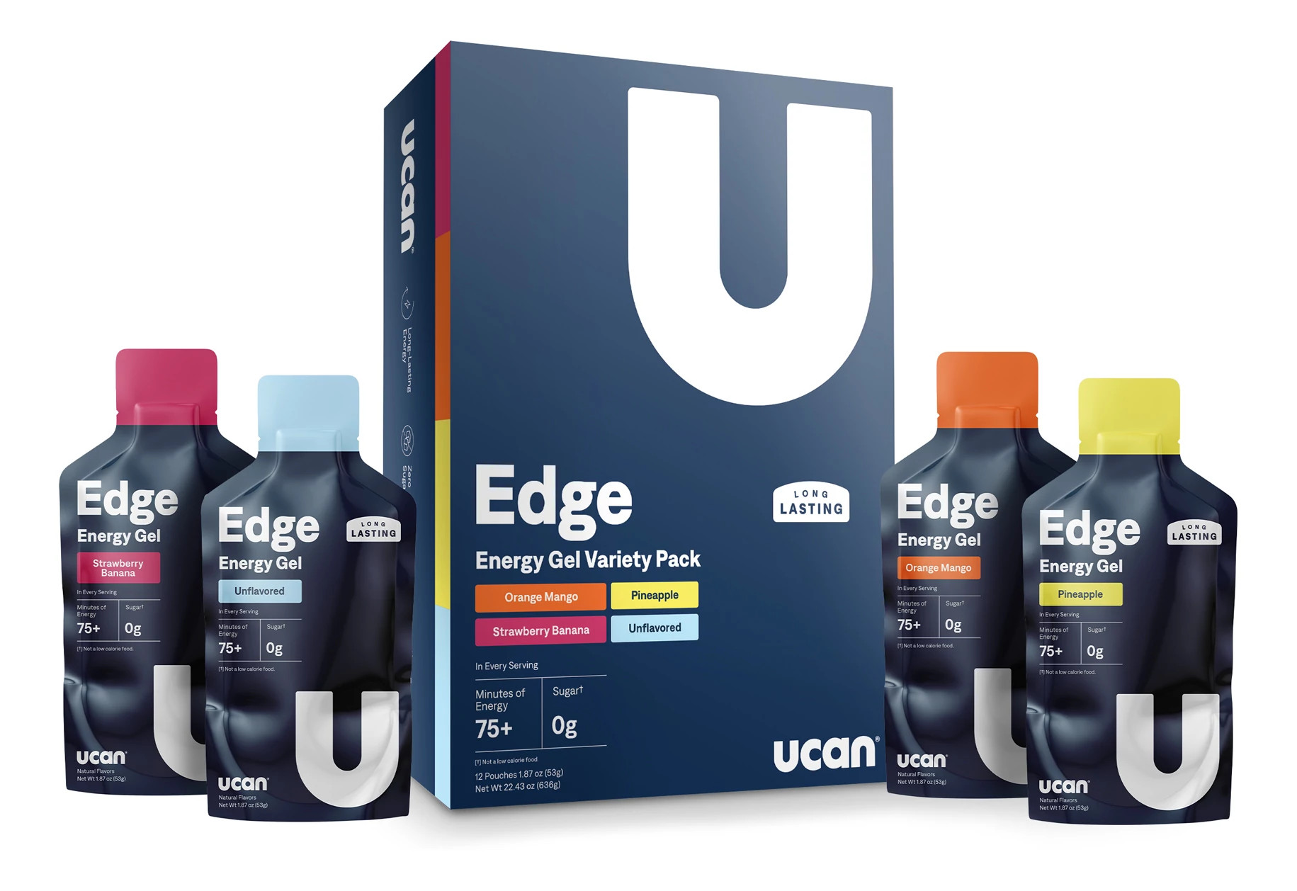 UCAN EDGE Gel Mixed box 12 Pack Gels