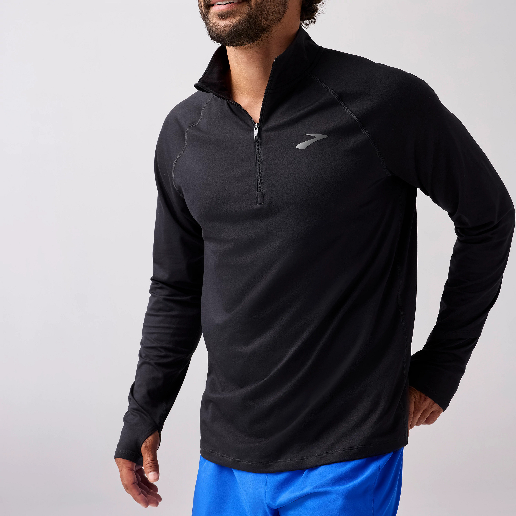 Mens Brooks Dash 1/4-Zip 3.0 Long Sleeve Technical Tops