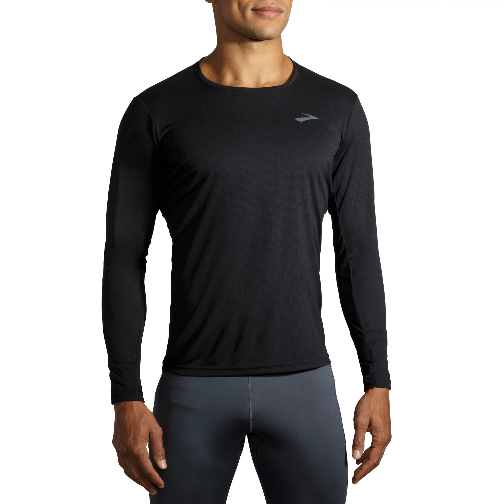 Mens Brooks Atmosphere Long Sleeve Half Zip Technical Tops